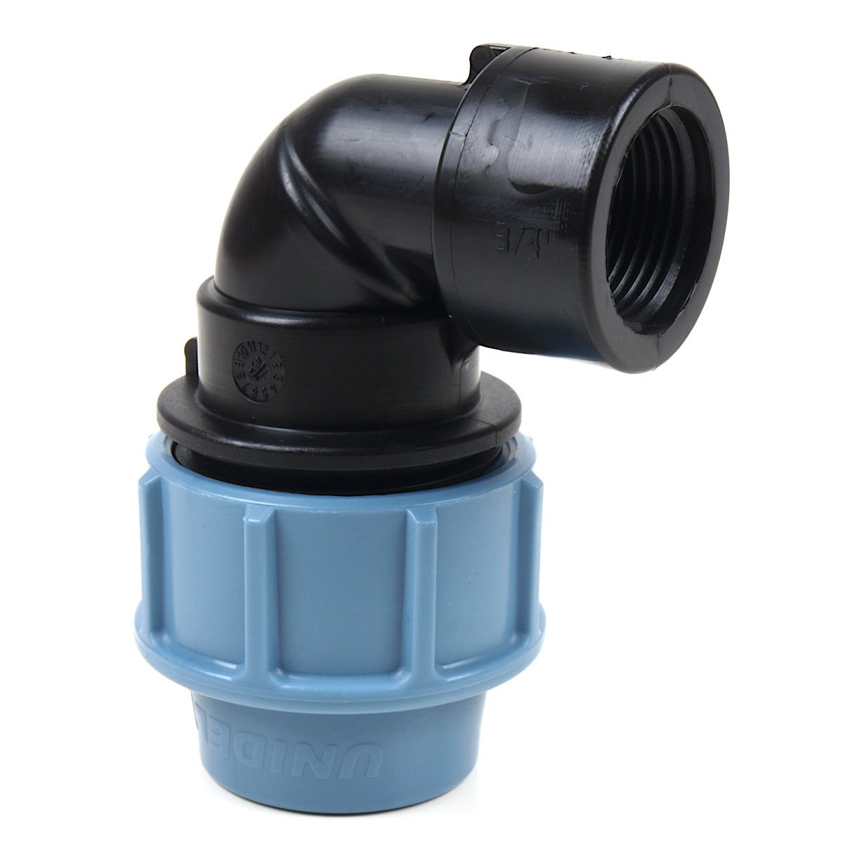 PE-Winkel 90° 2x Klemmmuffe